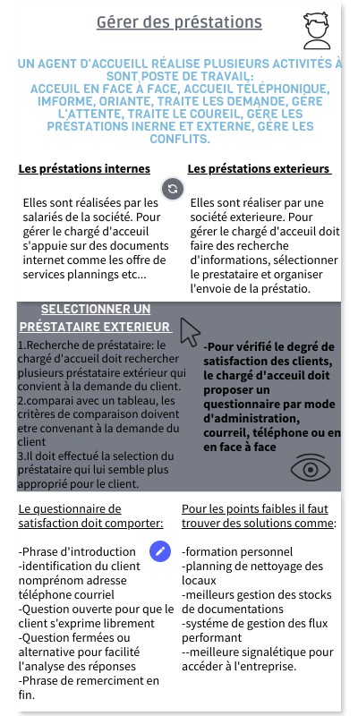 gérer des prestations | Genially