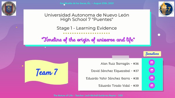 TIMELINE-ORIGIN OF UNIVERSE AND LIFE