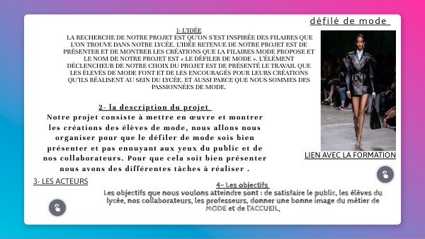 défilé de mode | Genially