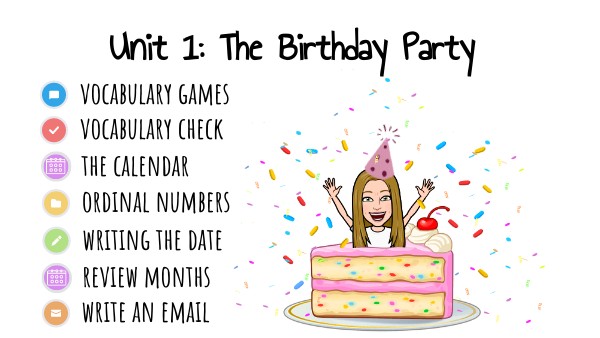 uNIT 1: The birthday party (4th) | Genially