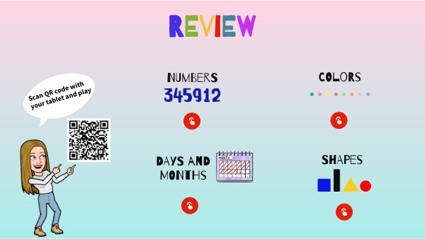 REVIEW NUMBERS, COLORS, DAYS, MONTHS | Genially