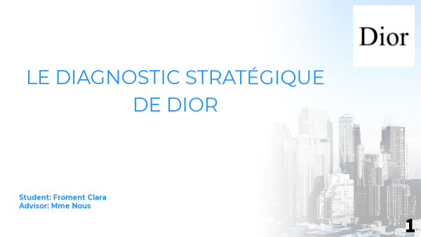 Dior management | Genially