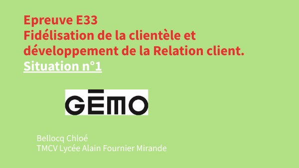 Oral Stage épreuve E33 | Genially