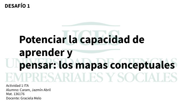 Actividad 1 - Unidad 1 (Caram, Jazmín Abril) | Genially