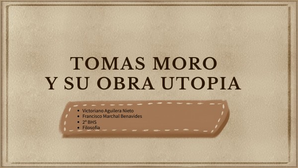 Utopia Tomas Moro | Genially
