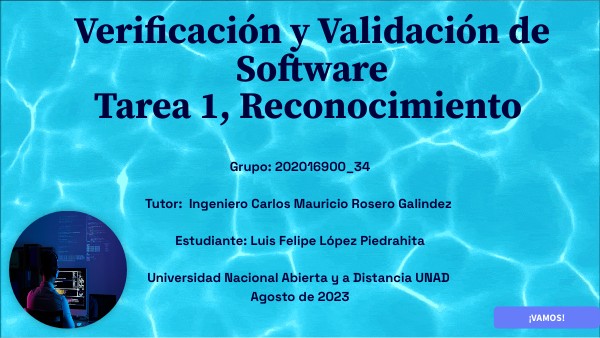 Verificación y Validación de Software, Tarea 1 | Genially