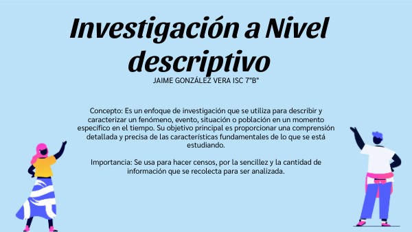 Investigación a nivel descriptivo