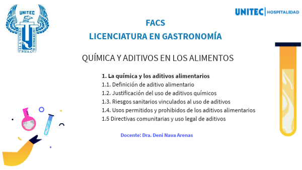 1. La química y los aditivos alimentarios | Genially