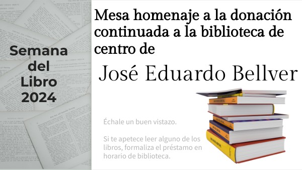 MESA HOMENAJE JOSÉ EDUARDO BELLVER | Genially