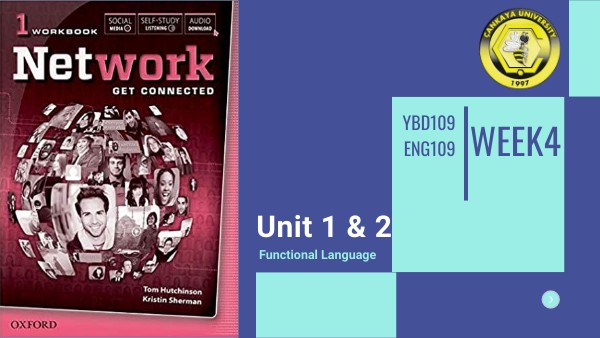 YBD/ENG 109 Functional Language Units 1&2 -Workbook | Genially