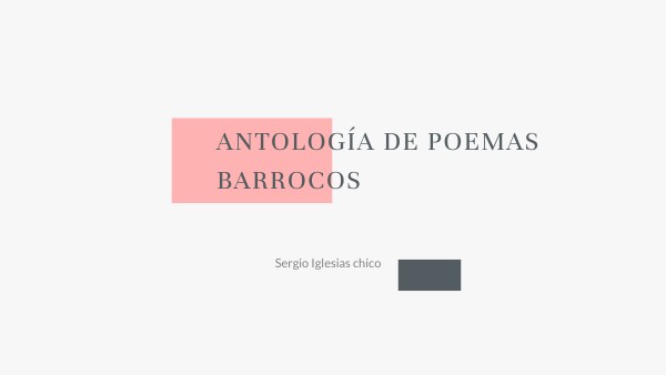 Antología de Poemas Barrocos