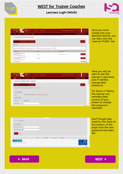 1. Learners login details | Genially