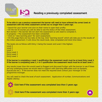 Reading a previously completed assessment | Genially