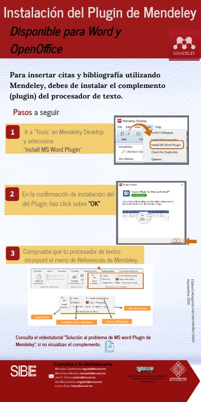 Instalación de Plugin de Mendeley