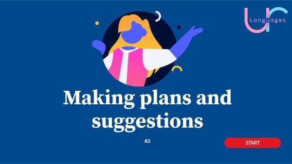 Making plans and suggestions (Would)