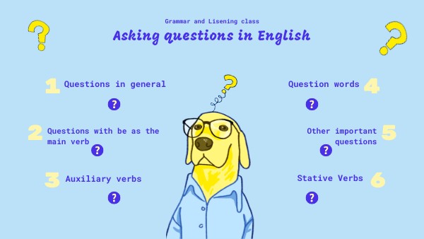 Asking questions in English | Genially