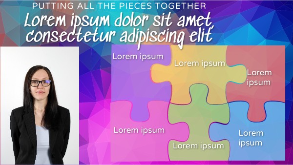 Putting all the pieces together template | Genially