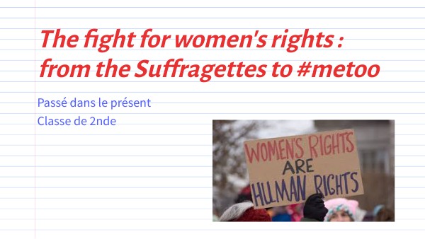 The fight for women rights - séquence | Genially