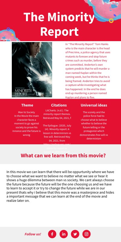 The Minority Report | Genially