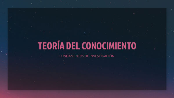 CONOCIMIENTO | Genially