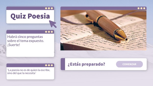 QUIZ de poesia