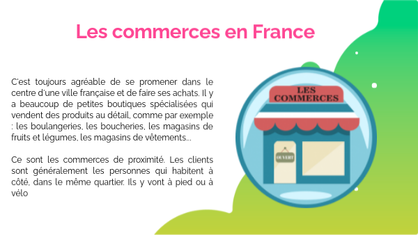 Les commerces en France