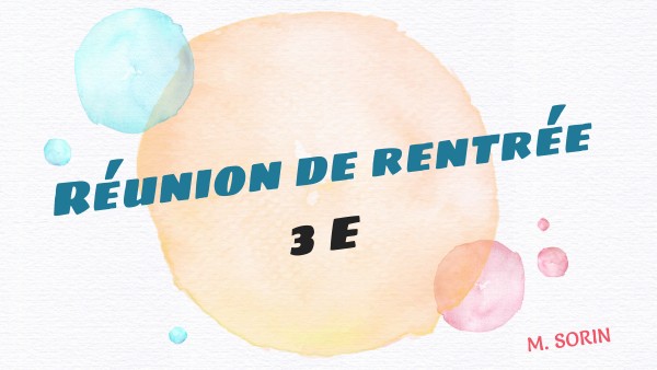 Infos parents 3e | Genially