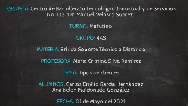 TIPOS DE CLIENTES