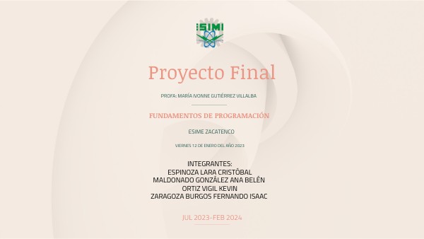 PROYECTO FINAL PROGRAMACIÓN
