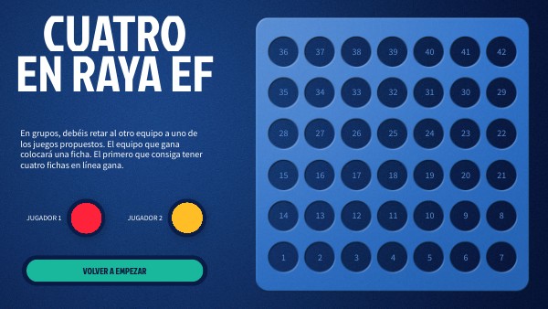 JUEGO CUATRO EN RAYA EF