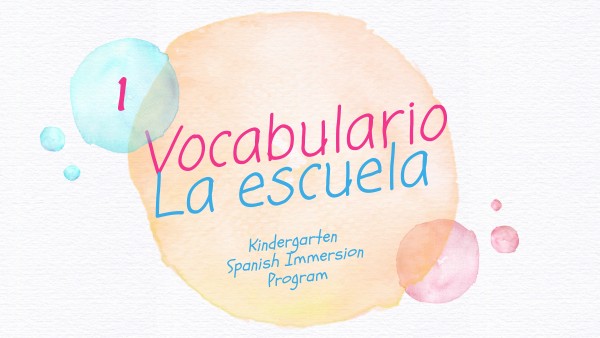 Vocabulario La Escuela