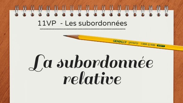 Subordonnées relatives