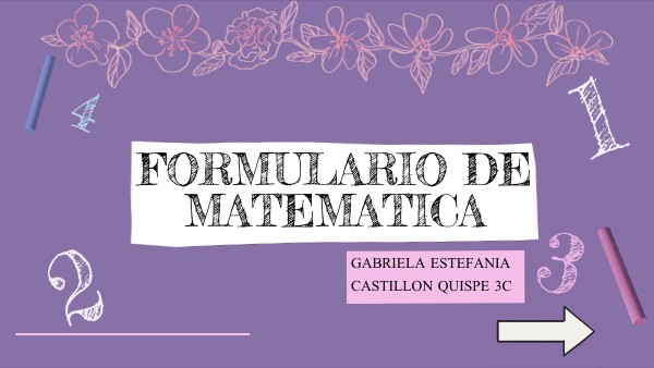 formulario de matemática