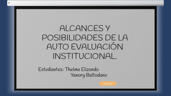 Alcances de la auto evaluación
