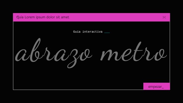 ABRAZO METRO | Genially