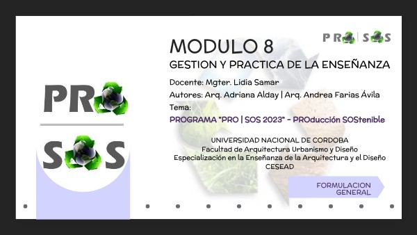 MÓDULO 8 - PROGRAMA PRO|SOS 2023 | Genially