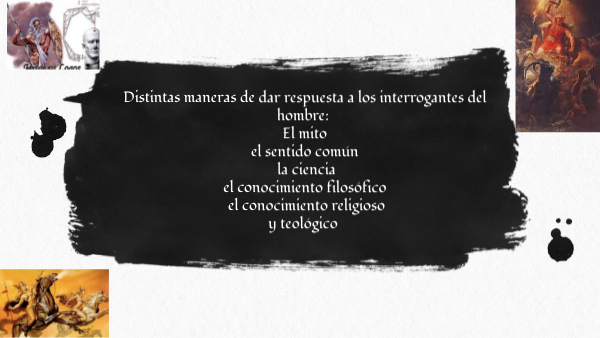 Distintas maneras de dar respuesta a los interrogantes del hombre