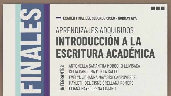 INTRODUCCION A LA ESCRITURA ACADÉMICA - EVALUACIÓN FINAL | Genially