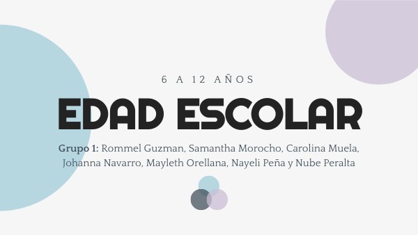 EDAD ESCOLAR | Genially