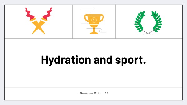 Hydration and sport. | Genially
