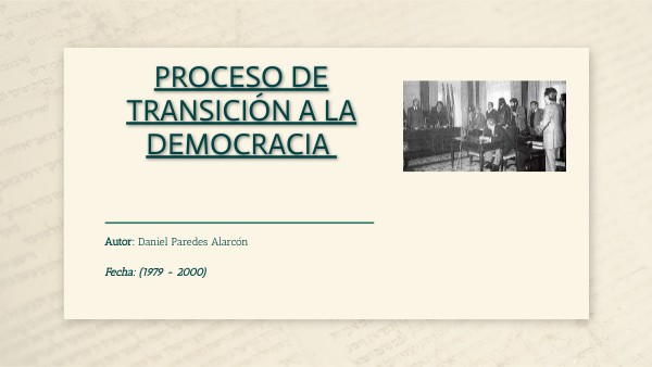 Bloque 12. Transición a la democracia