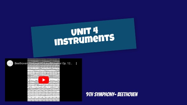 ENGLISH - UNIT 4- INSTRUMENTS