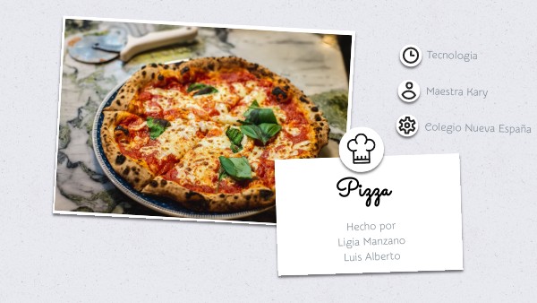 Receta Pizza Alberto y Ligia | Genially