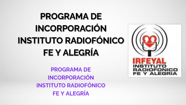 PROGRAMA DE INCORPORACIÓN | Genially