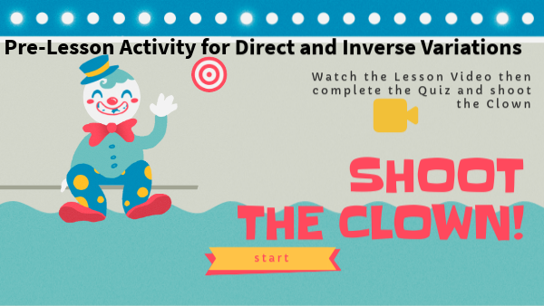 Direct and Inverse Variation Pre-Lesson