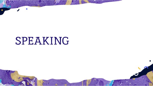 SPEAKING | Genially