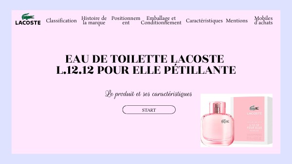 Parfum Lacoste | Genially