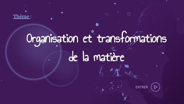 4_2022/23_organisation et transformations de la matière | Genially