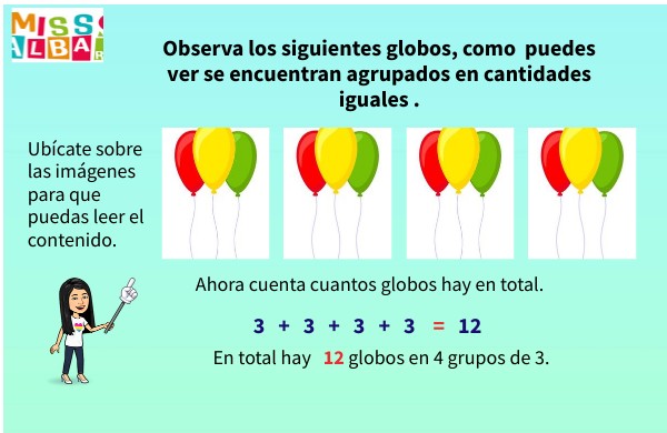 Sumando grupos iguales