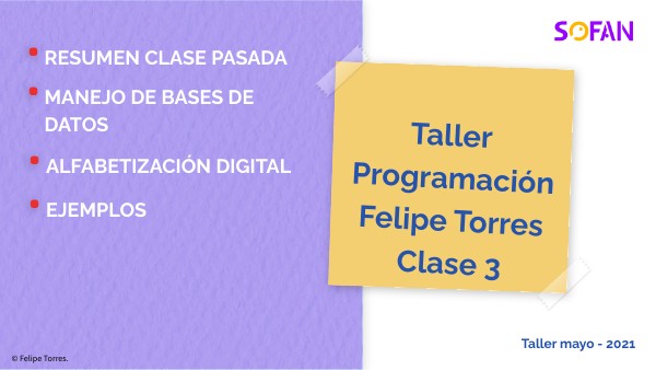 Taller Programación Clase 3 | Genially